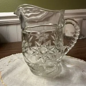 Anchor Hocking | Dining | Vintage Anchor Hocking Prescut Glass Pitcher ...